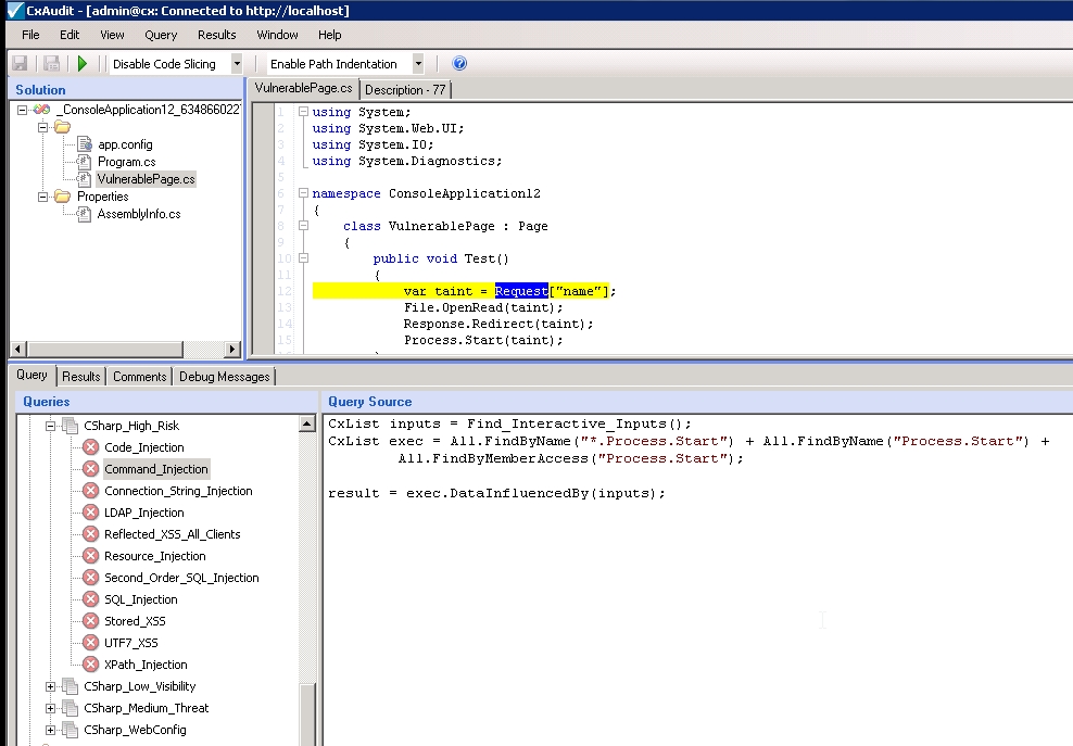 Dinis Cruz Blog: Taking a look at Checkmarx VistaDB database